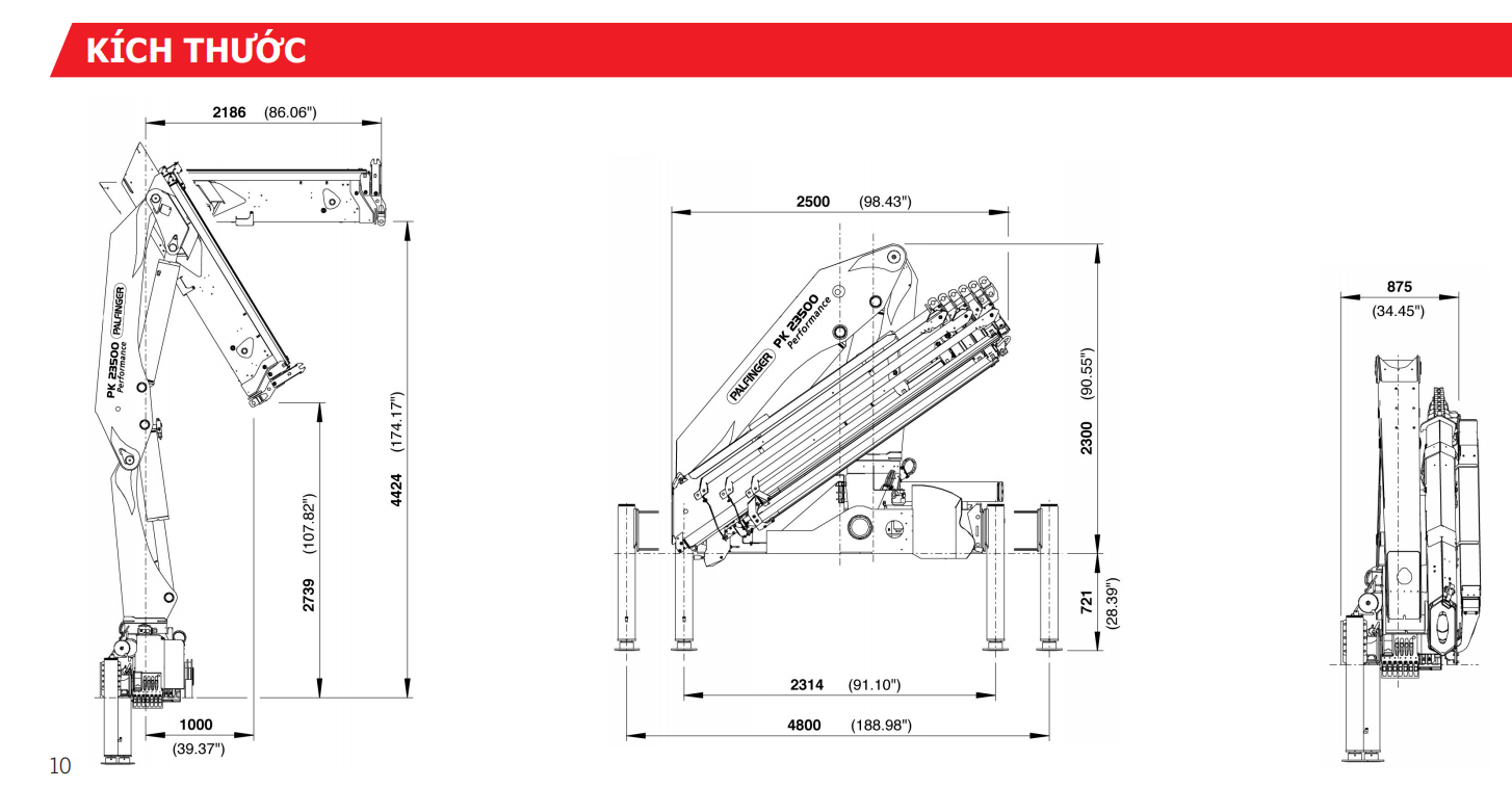 CẨU GẬP 10 TẤN PALFINGER PK 23500
